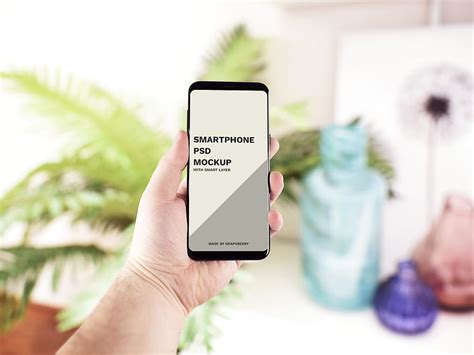 손을 잡고 스마트 폰 이랑 Psd Uidownload