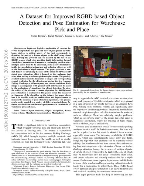 A Dataset For Improved Rgbd Based Object Detection And Pose Estimation