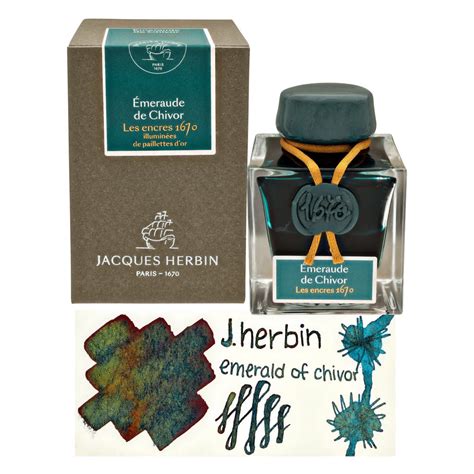 J Herbin 1670 Emerald Of Chivor 50 Ml Bottled Ink Goldspot Pens