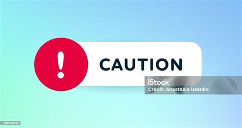 주의 주의 표시 벡터 현대 컬러 그림입니다 텍스트와 빨간색 Exclamarion 표시가 있는 흰색 가로 프레임은 파란색