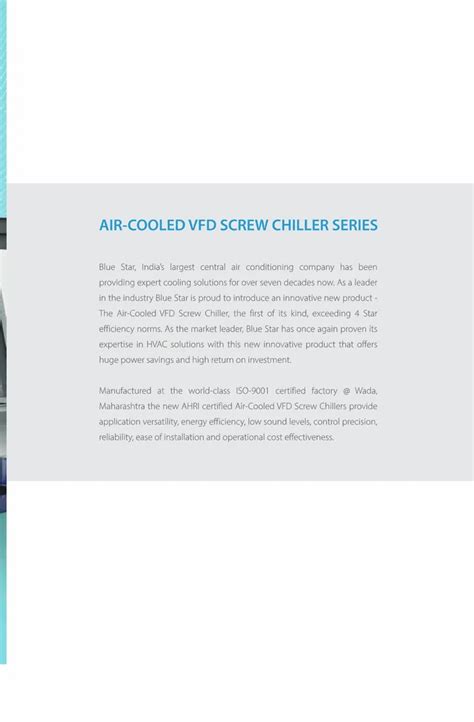 100tr Blue Star Air Cooled Vfd Screw Chiller At ₹ 168000 In Chennai