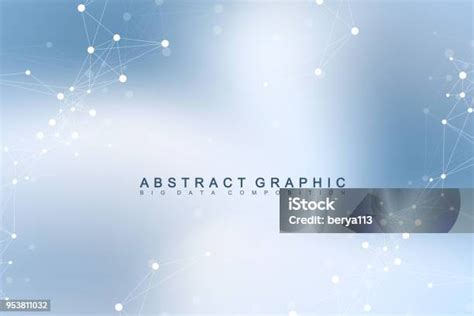 큰 데이터 시각화입니다 추상적인 배경 그래픽 통신입니다 관점 배경 시각화입니다 분석 네트워크 시각화입니다 벡터 일러스트 레이 션 3차원 형태에 대한 스톡 벡터 아트 및 기타