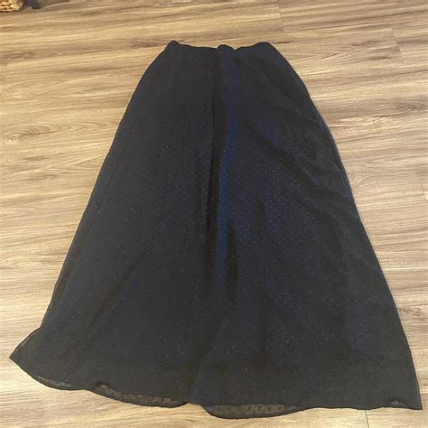Polk A Dot Maxi Sheer Overlay Skirt Size Small Depop