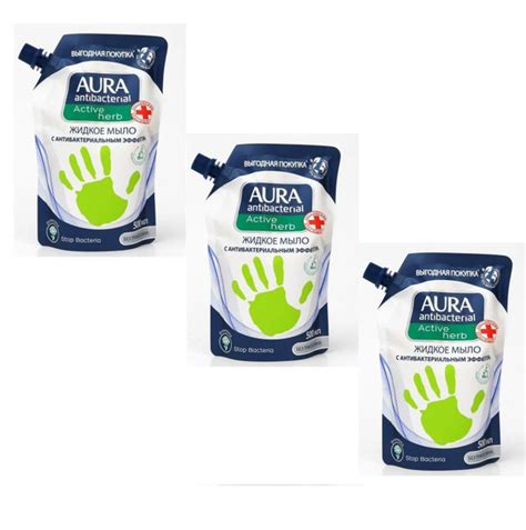Aura Жидкое мыло Antibacterial Ромашка, с антибактериальным эффектом ...