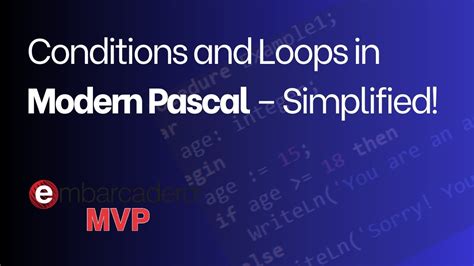 Conditions And Loops In Modern Pascal Simplified Youtube