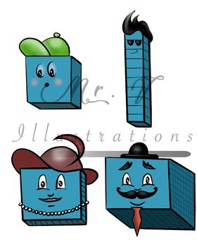 Base Ten Blocks Clipart By Mr V Illustrations Teachers Pay Teachers