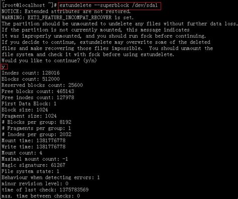 linux下使用extundelete实现文件 文件夹数据恢复 extundelete restore file csdn博客