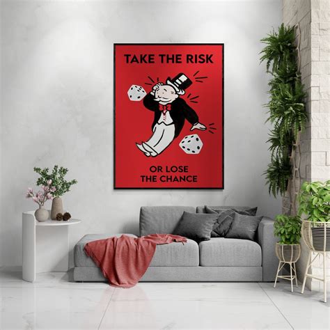 Monopoly Man Art Monopoly Artmonopoly Wall Decormonopoly Art Canvas