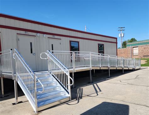 ada switchback ramp and step upside installation