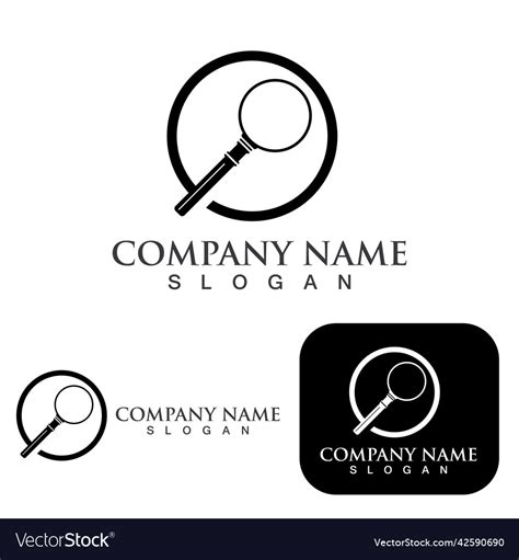 Magnifying Glass Logo And Symbol Royalty Free Vector Image