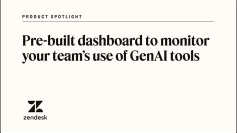 zendesk pre built dashboard for genai zendesk product spotlight youtube