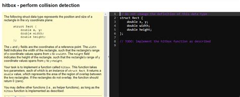 Solved Hitbox Perform Collision Detection The Following Chegg