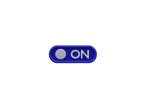 Unique 3d Rendering Blue On Toggle Switch Button Isolatedtrendy And