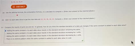 Solved A Use The Defining Formula The Computation Chegg
