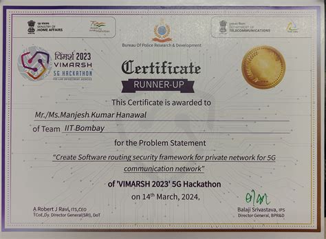 Team Vajra From Ieor Secures Runner Up Position At Vimarsh 2023 5g