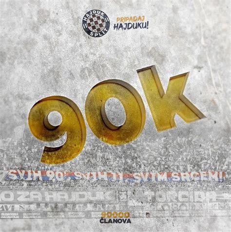 Hnk Hajduk Split Has Reached Over 90 000 Members R Soccer