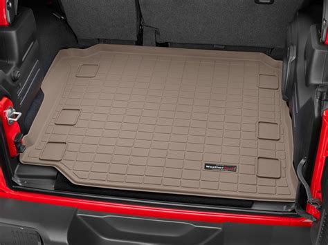 Weathertech 411188 Cargo Liner Tan For 18 24 Jeep Wrangler Unlimited Jl
