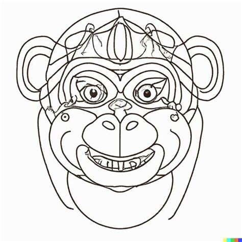 27 Desenhos De Máscara De Macaco Para Imprimir E Colorirpintar