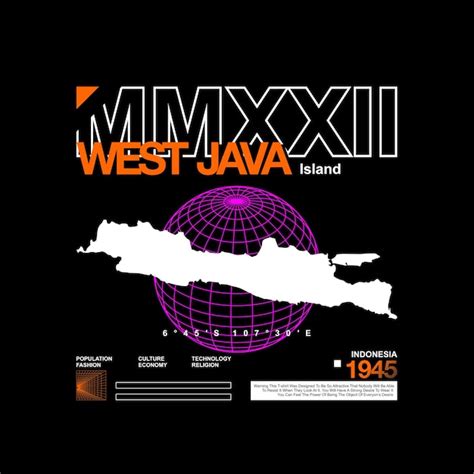 2022 West Java Island Simple Vintage Fashion Premium Vector