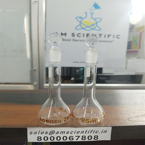 Affordable Price Volumetric Flasks Class A Narrow Mouth Clear 25ml