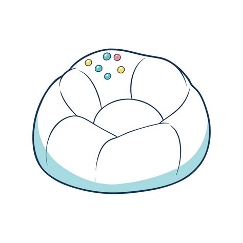 Cute Kawaii Bean Bag Chair With Colorful Sprinkles 60738227 Vector Art