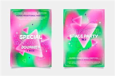 Premium Vector Gradient Blurred Cards Collection