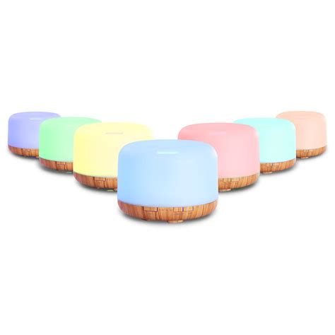 Light Wood Grain Devanti Aroma Diffuser Led Night Light 500ml Saffrosol