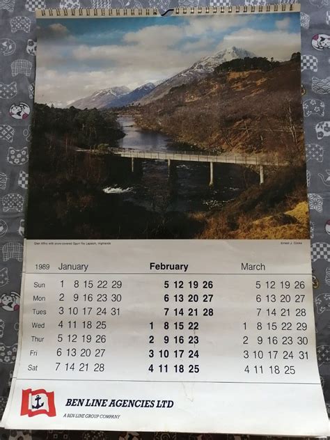 Vintage 1989 Calendar Hobbies And Toys Collectibles And Memorabilia