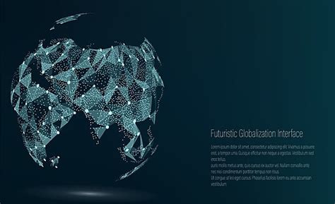 세계 지도 포인트 미래 지향적인 세계화 템플릿 Psd 다운로드 디자인 자료 다운로드