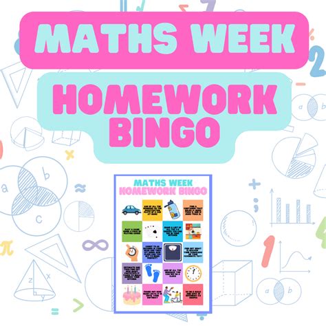 Mash Maths Week Maths Week Homework Activity Bingo