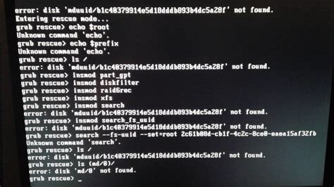 Debian Grub Rescue Will Not Boot From Mdadm Raid No Such Disk Or Device Mduuid Wrong