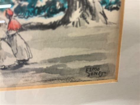 Elmo Jones Artwork And People Praying Print 13x12 In 4624669836