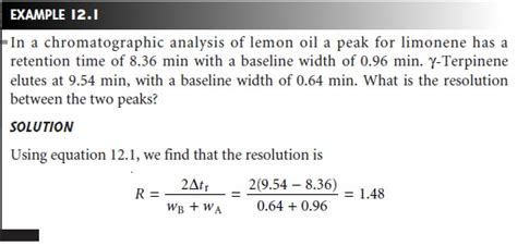 Chromatographic Resolution Theory Of Column Chromatography