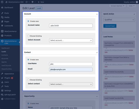 Woocommerce Crm Plugin Wordpress Customer Relationship Module Webkul