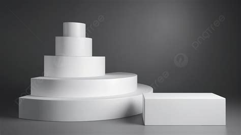 3d 렌더링에서 흰색 페데스탈 빈 제품 및 연단 스탠드가 있는 격리된 회색 배경 3d 제품 3d 연단 스탠드 배경 배경 일러스트 및 사진 무료 다운로드 Pngtree