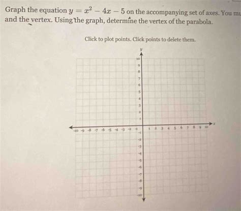 graph the equation y x 2 4x 5 on the accompanying set of axes you mu