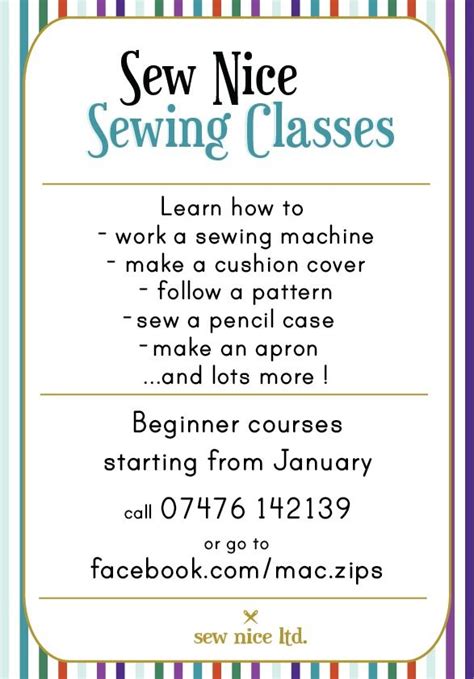 Beginners Sewing Class Weekend 3rd 4th August Meissa Print