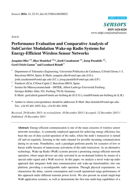 Pdf Performance Evaluation And Comparative Analysis Of Subcarrier