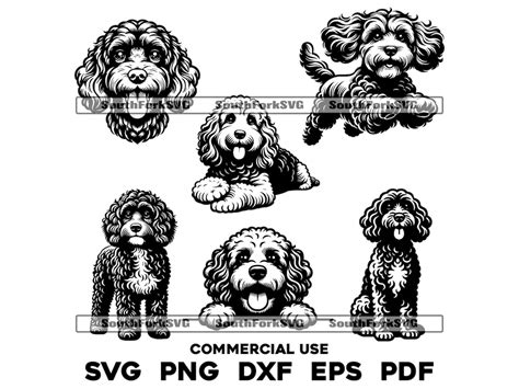 Cockapoo Bundle Pack Svg Png Dxf Eps Pdf Vector Graphic Cut File