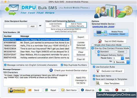 Mac Bulk Sms Software For Android Mobile Phone To Send Sms Message