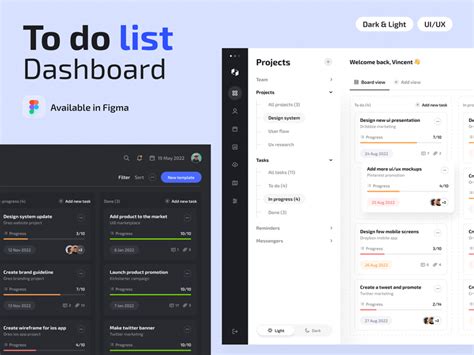 To Do List App Dashboard Ui Freebie Supply