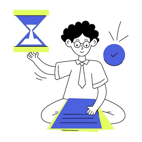 Premium Vector Work Deadline Outline Illustration Design