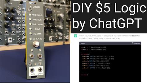 [ 5 ] diy eurorack modular synth logic module by chatgpt openai programing arduino youtube