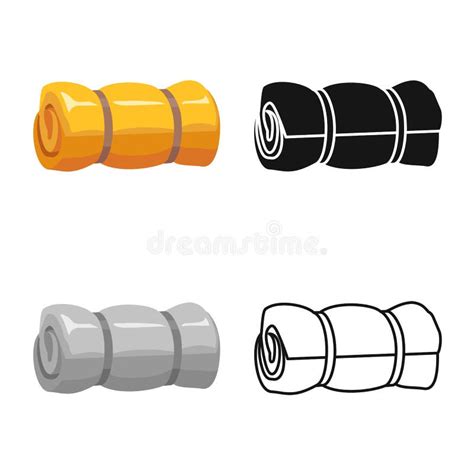 Vector Illustration Of Mat And Blanket Icon Web Element Of Mat And Sleeping Stock Symbol For
