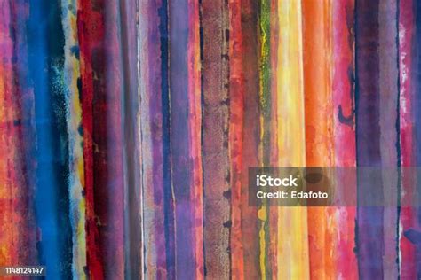 아름 다운 이상한 하나 전체를 형성 하는 색깔의 수평선으로 구성 된 이미지 염료에 대한 스톡 사진 및 기타 이미지 염료 교육 구아슈 Istock