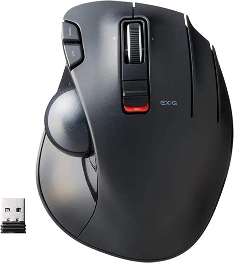 Elecom Ex G Trackball Mouse Ghz Wireless Thumb Control Sculpted Ergonomic Design Button