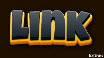 Link Text Effect And Logo Design Word