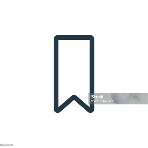 Ui 개념에서 북마크 아이콘 벡터입니다 책갈피 편집 가능한 스트로크의 얇은 선 그림입니다 웹 및 모바일 앱 로고 인쇄 미디어에 사용할 수 있는 선형 기호 0명에 대한 스톡