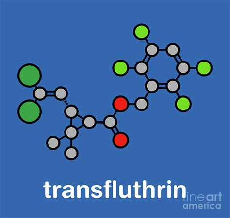 Transfluthrin Insecticide Molecule 3 By Science Photo Library