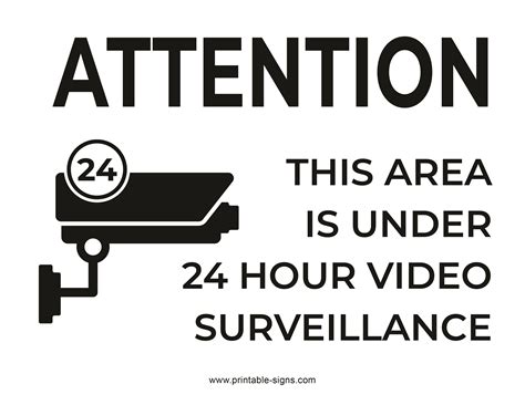 Printable Video Surveillance Signs Video Surveillance Sign Free